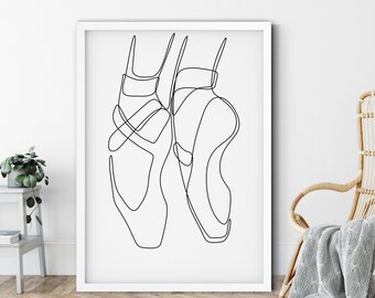 Pointe shoe art | Etsy