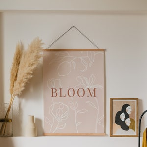 Bloom Art Printable Floral Wall Art Boho Wall Decor Flower - Etsy