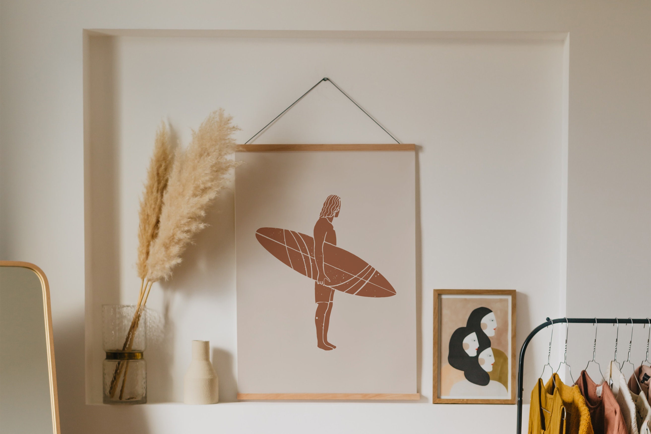 Surfer Print Surf Print Surfer Decor Surfboard Art Surfer - Etsy