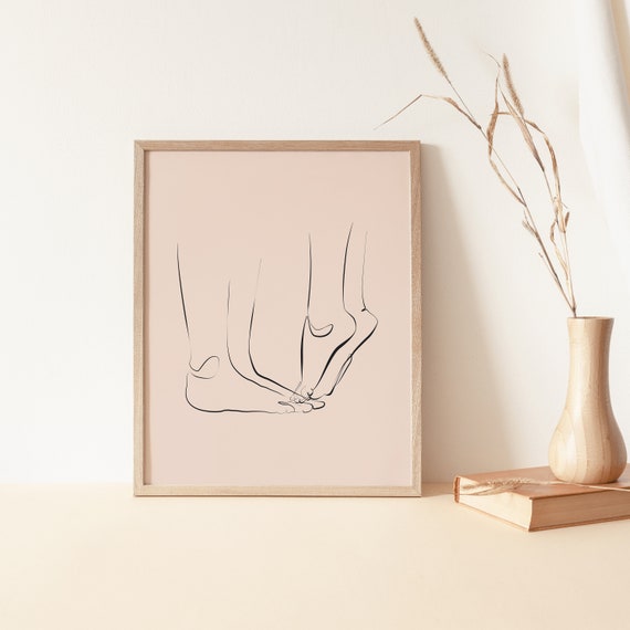 Fine Line Couple Print Love Print Romantic Abstract Art | Etsy