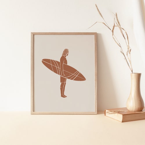 Surfer Print Surf Print Surfer Decor Surfboard Art Surfer - Etsy