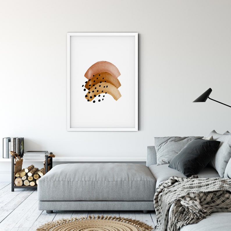 Abstract Shape Art Print Organic Shapes Poster Neutral Wall - Etsy