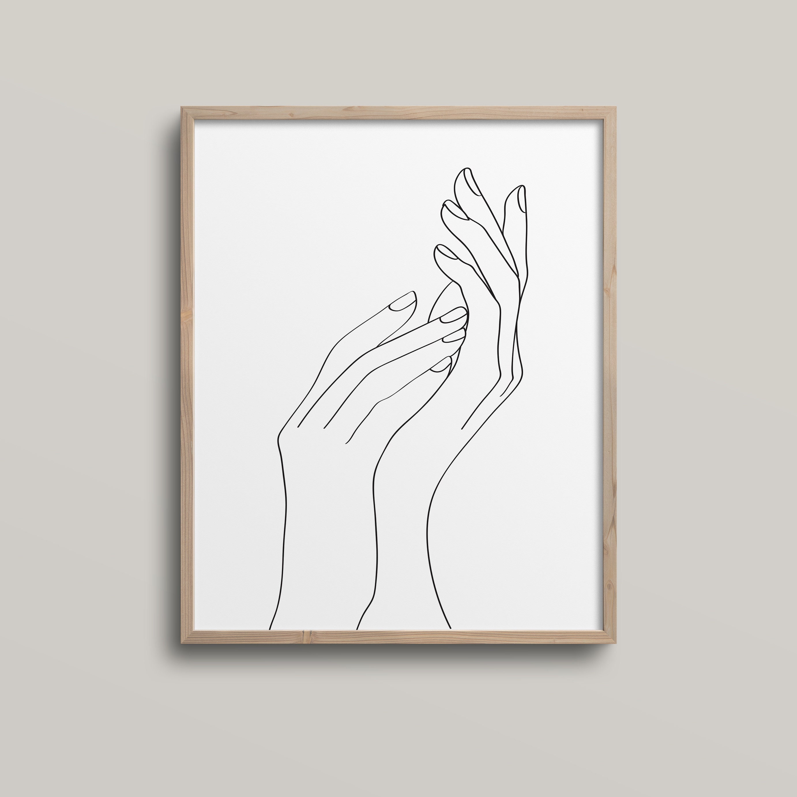 Female Hands Line Drawing Printable Line Art Hands Drawing - Etsy