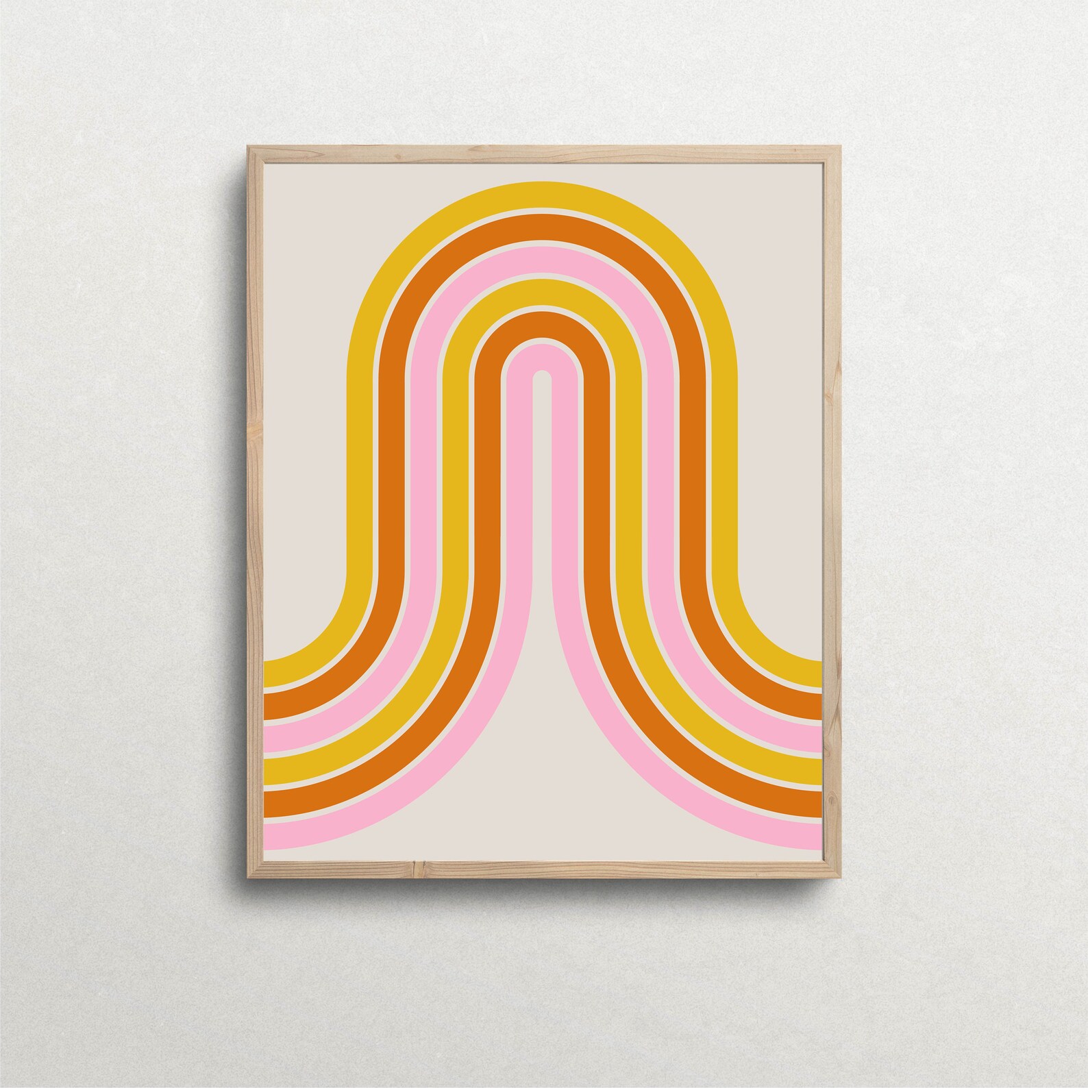 70s Rainbow Art Print Digital Download Abstract Rainbow - Etsy