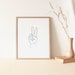 One Line Art Print Peace Hand Sign Hand Print One Line | Etsy