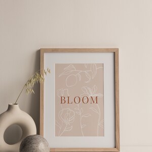 Bloom Art Printable Floral Wall Art Boho Wall Decor Flower - Etsy