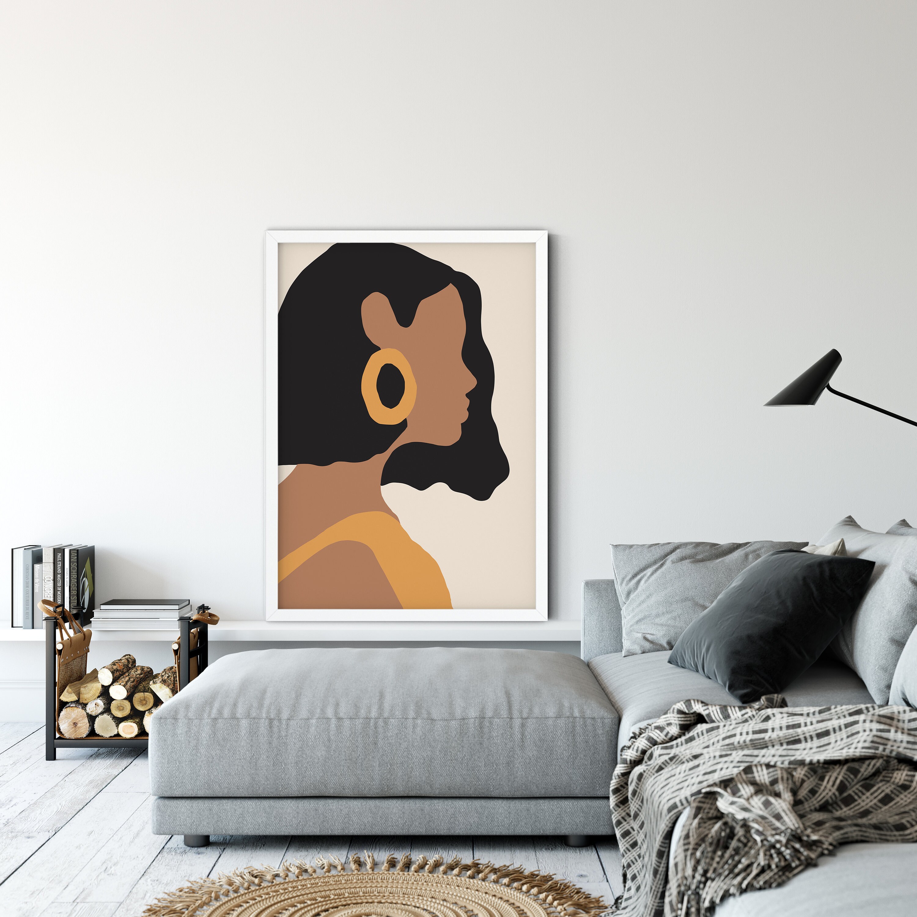 Wall Print Stylish Woman Art Drawing Abstract Feminine | Etsy
