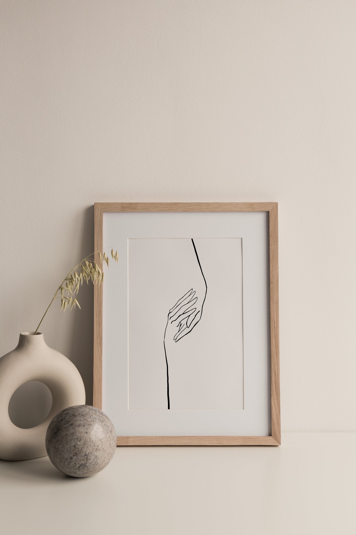 Minimal Hands Line Art Abstract Minimalist Illustration | Etsy