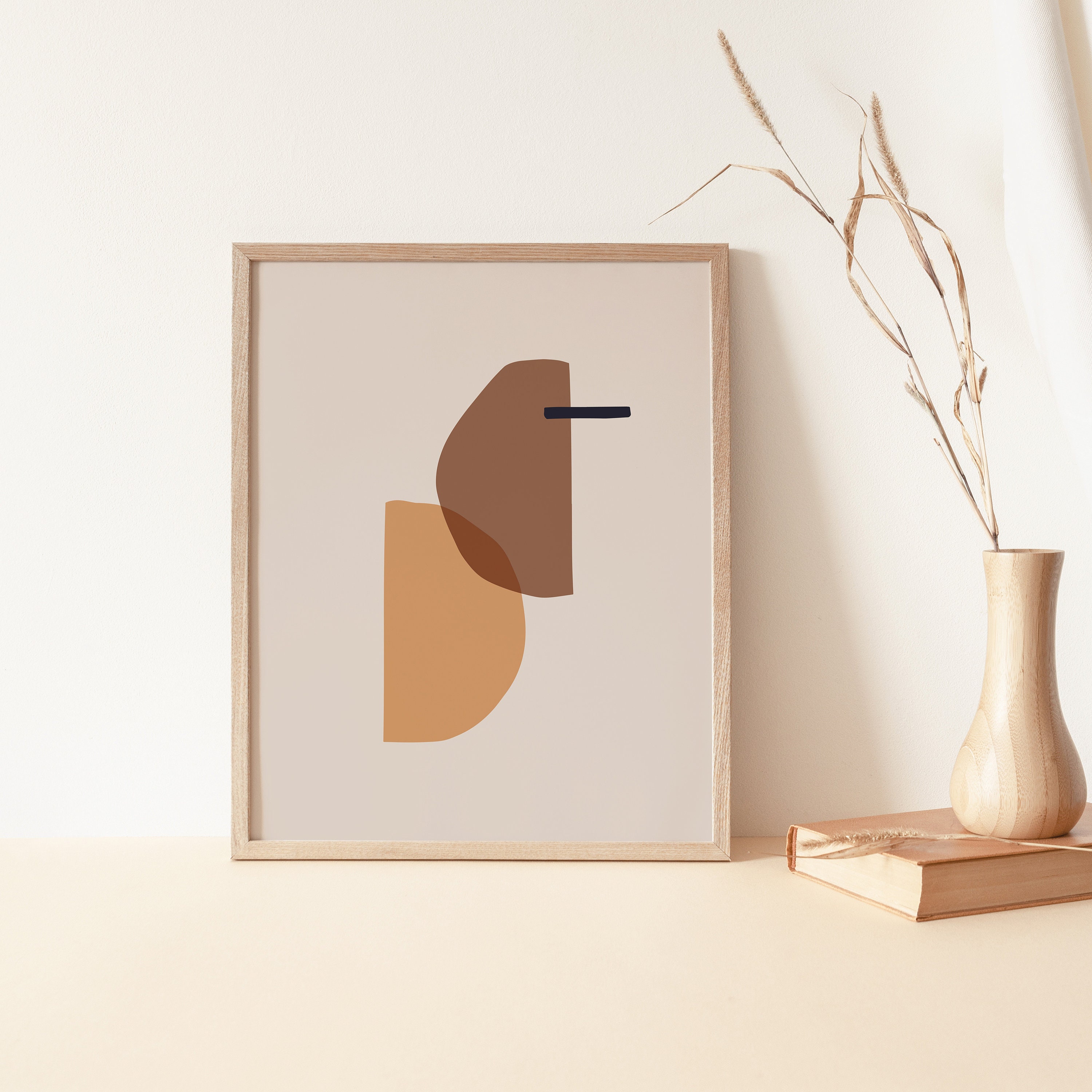 Mid Century Modern Art Decor Set of 3 Abstract Shapes Print | Etsy