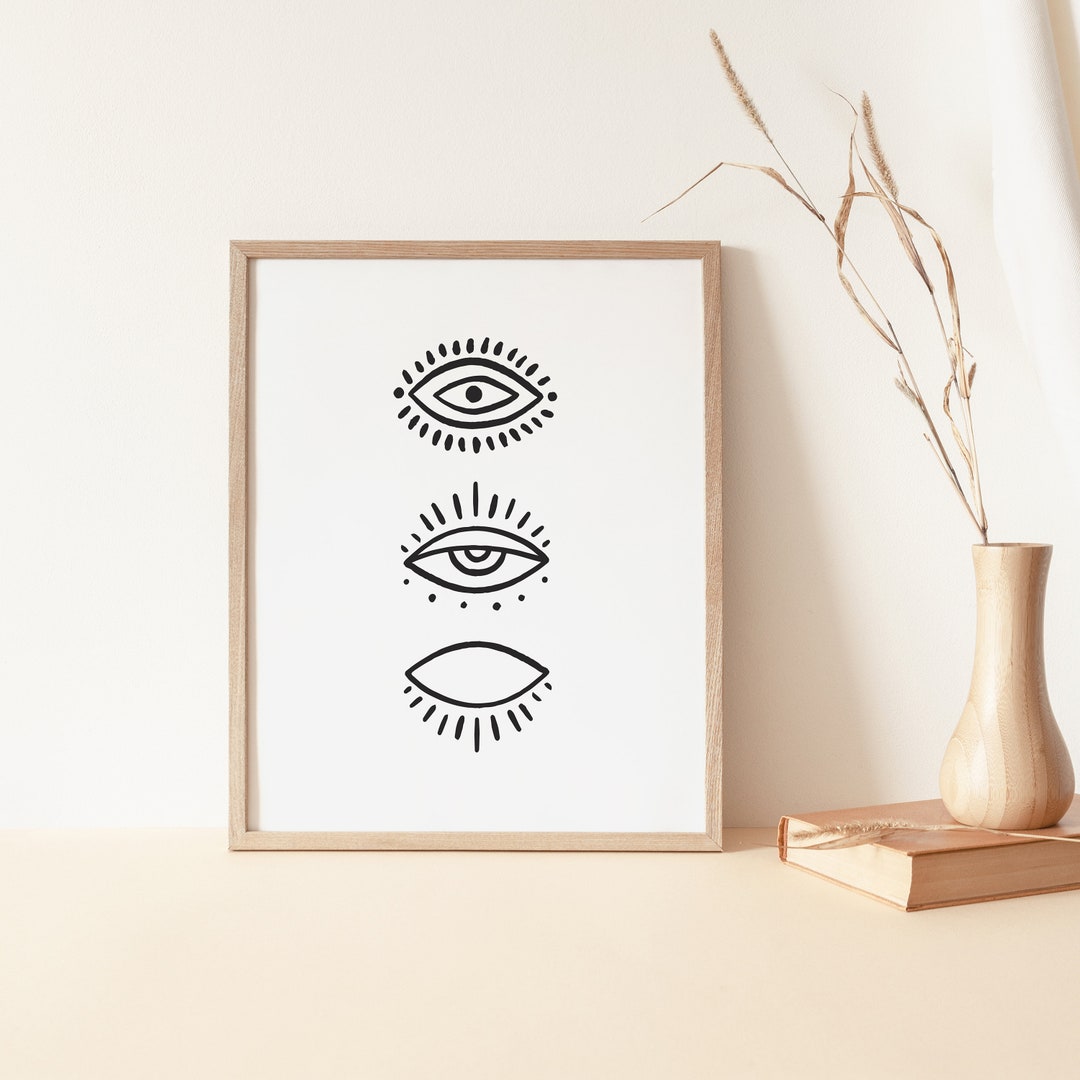 Line Drawing Eye Art Print, Minimal Line Art Eye Poster, Minimalist ...
