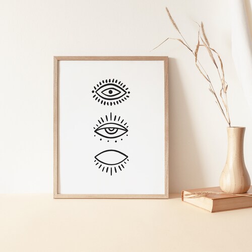 Line Drawing Eye Art Print Minimal Line Art Eye Poster - Etsy