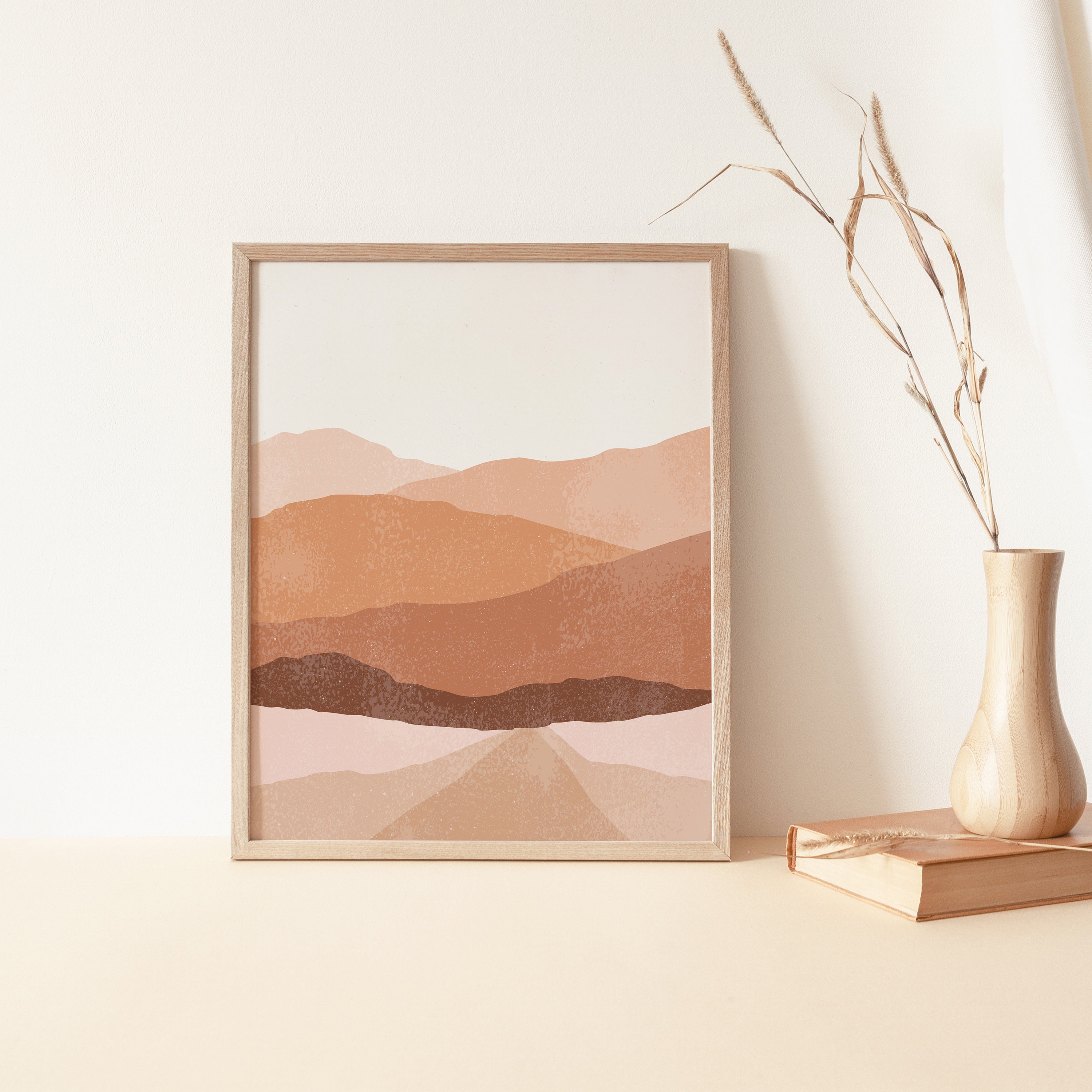 Prints Palm Tree Landscape Art Print Boho Art Abstract Wall Art Boho ...