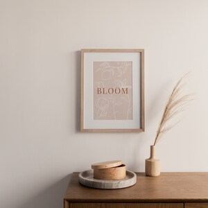 Bloom Art Printable Floral Wall Art Boho Wall Decor Flower - Etsy