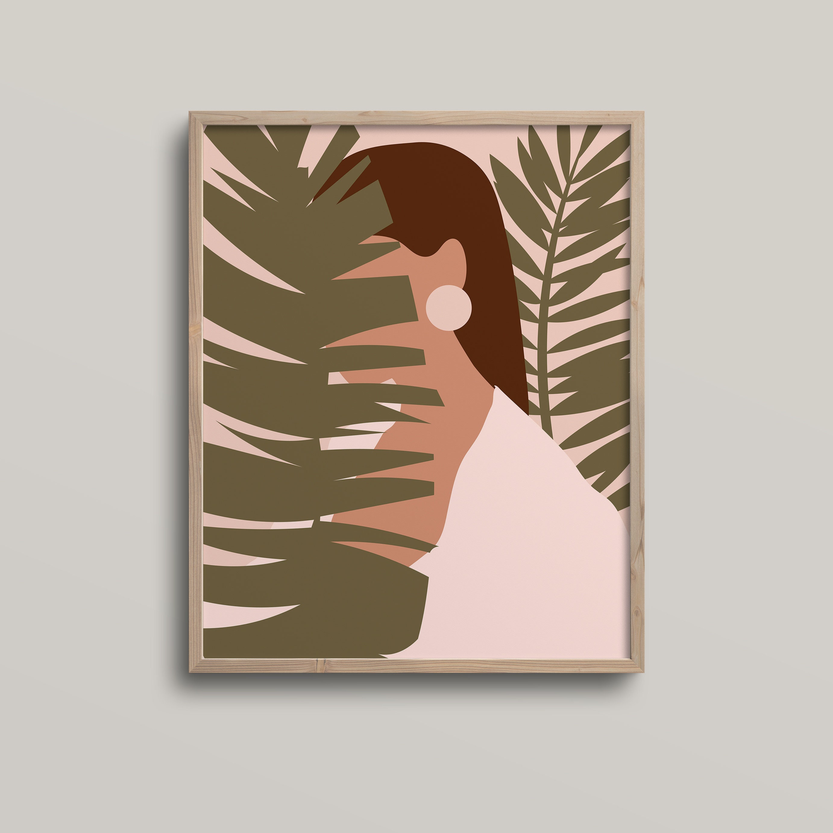 Abstract women print Plant lady print Printable wall art | Etsy