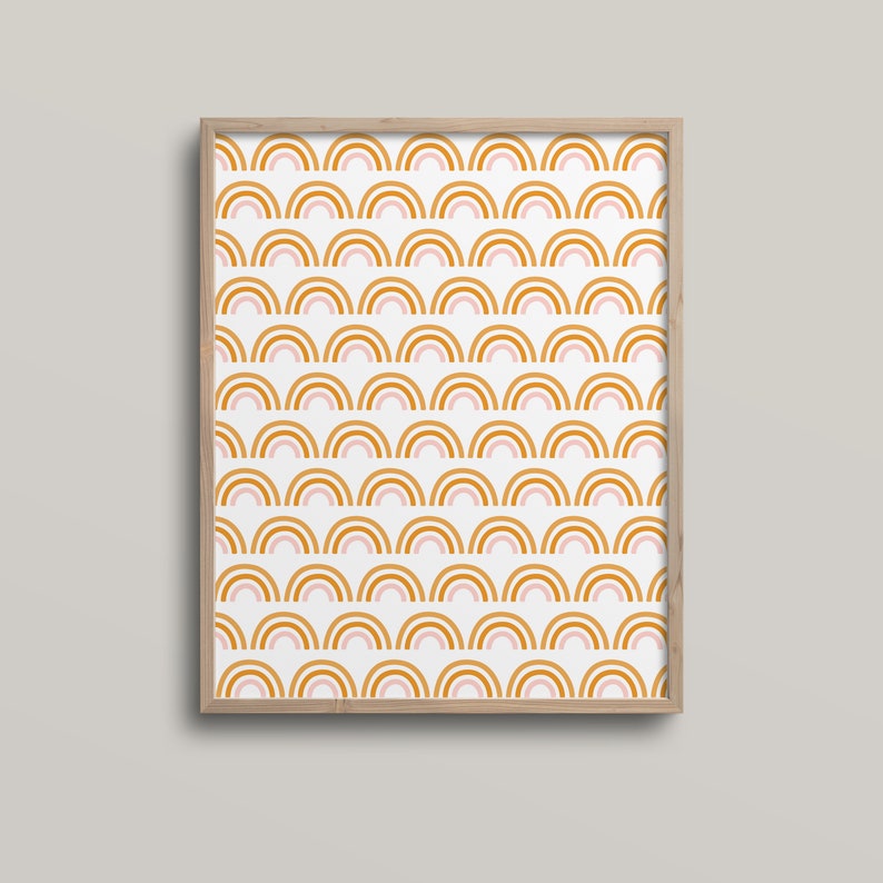 Boho Rainbow Art Print Minimalist Rainbow Poster Nursery - Etsy