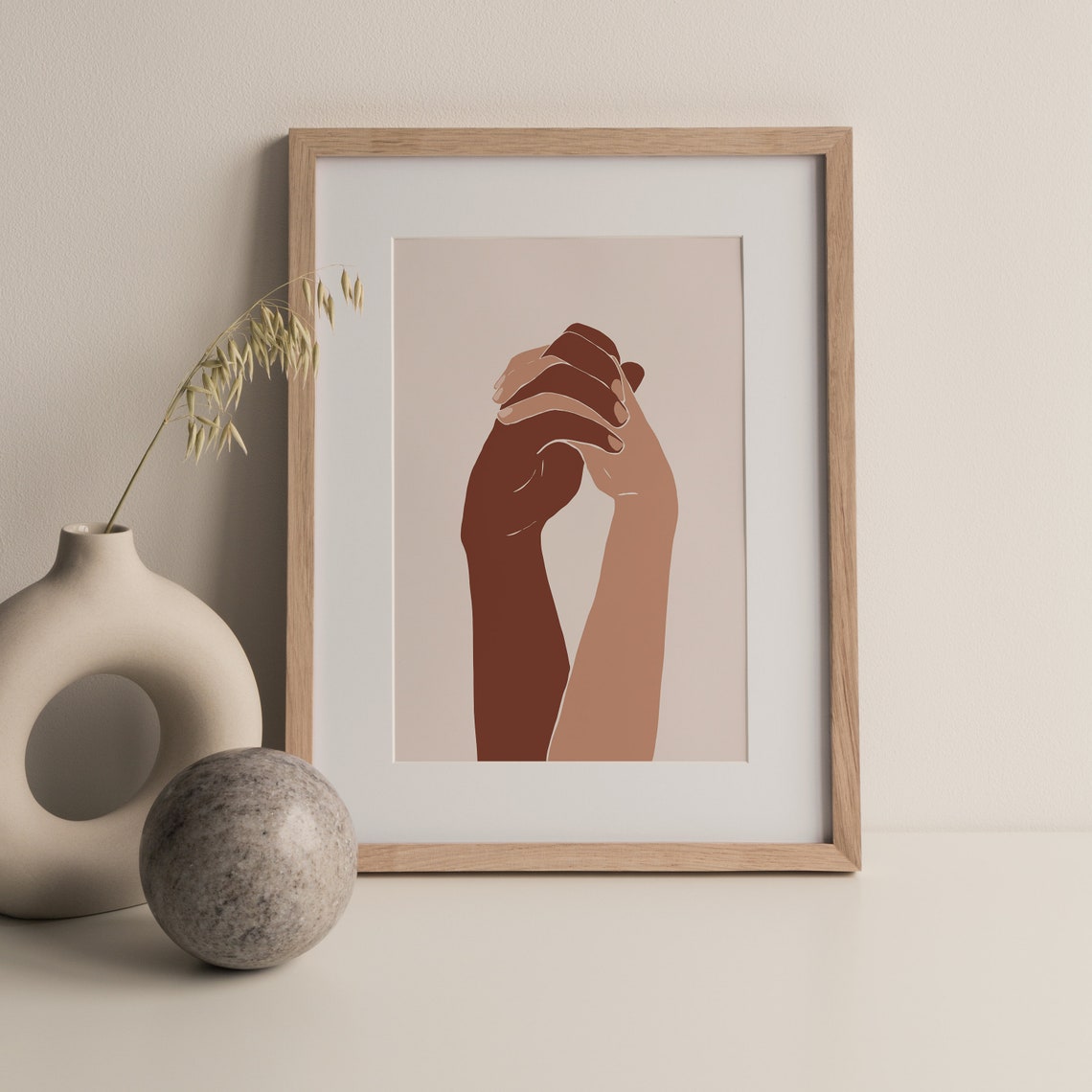 Hand Holding Wall Art Abstract Hands Art Print Black Girl | Etsy