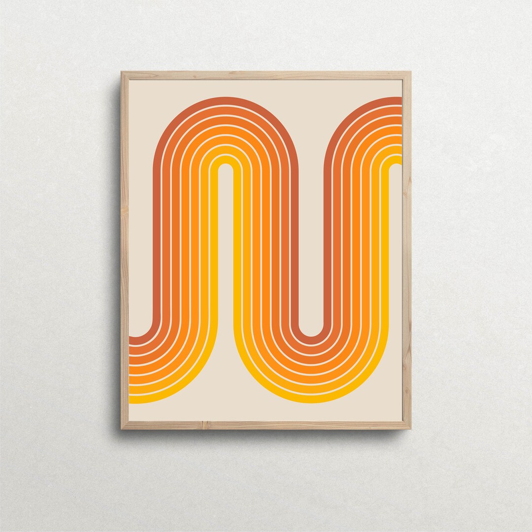 70s Rainbow Art Print Digital Download Abstract Rainbow - Etsy