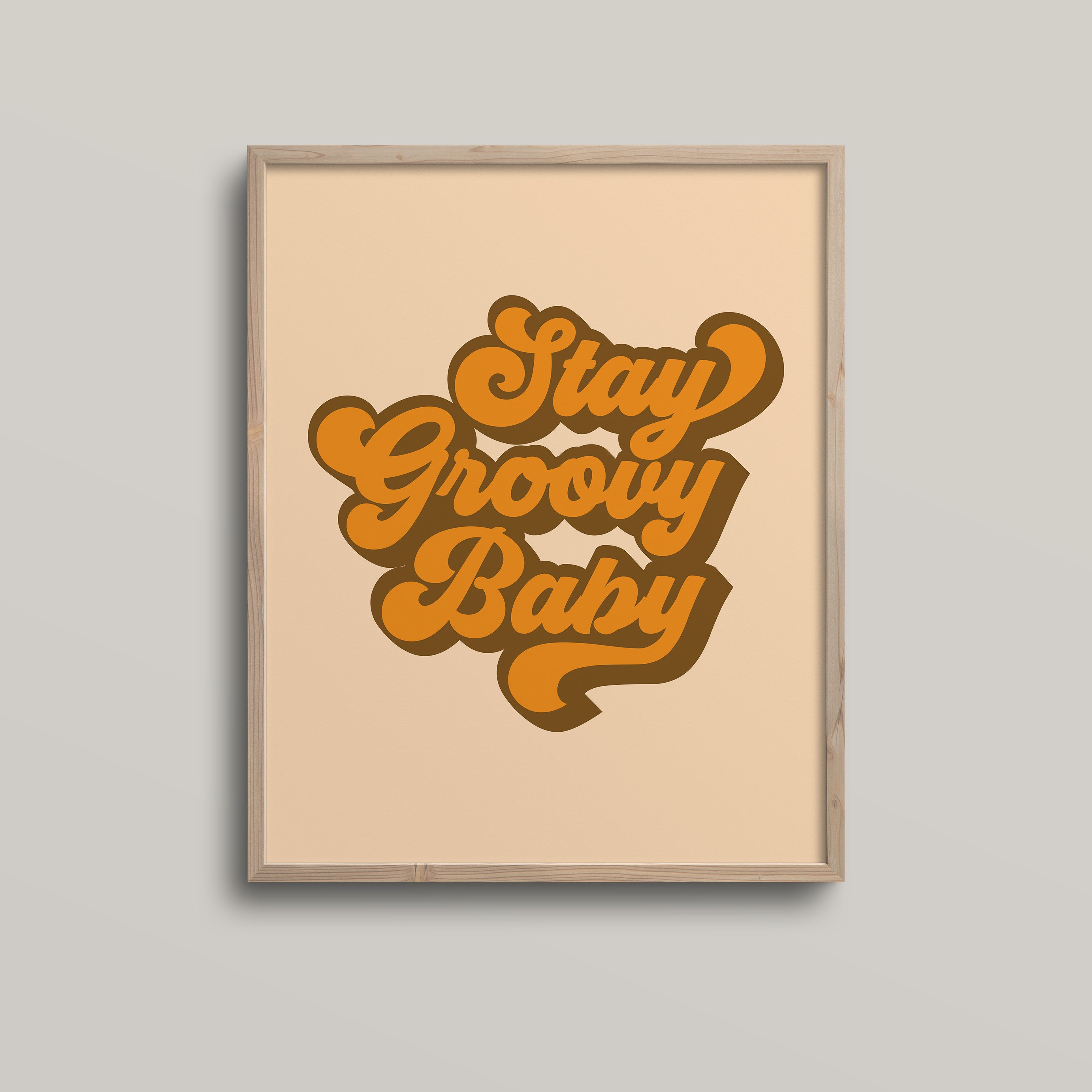 Stay Groovy Print Quote Wall Art Quotes Typography Print - Etsy