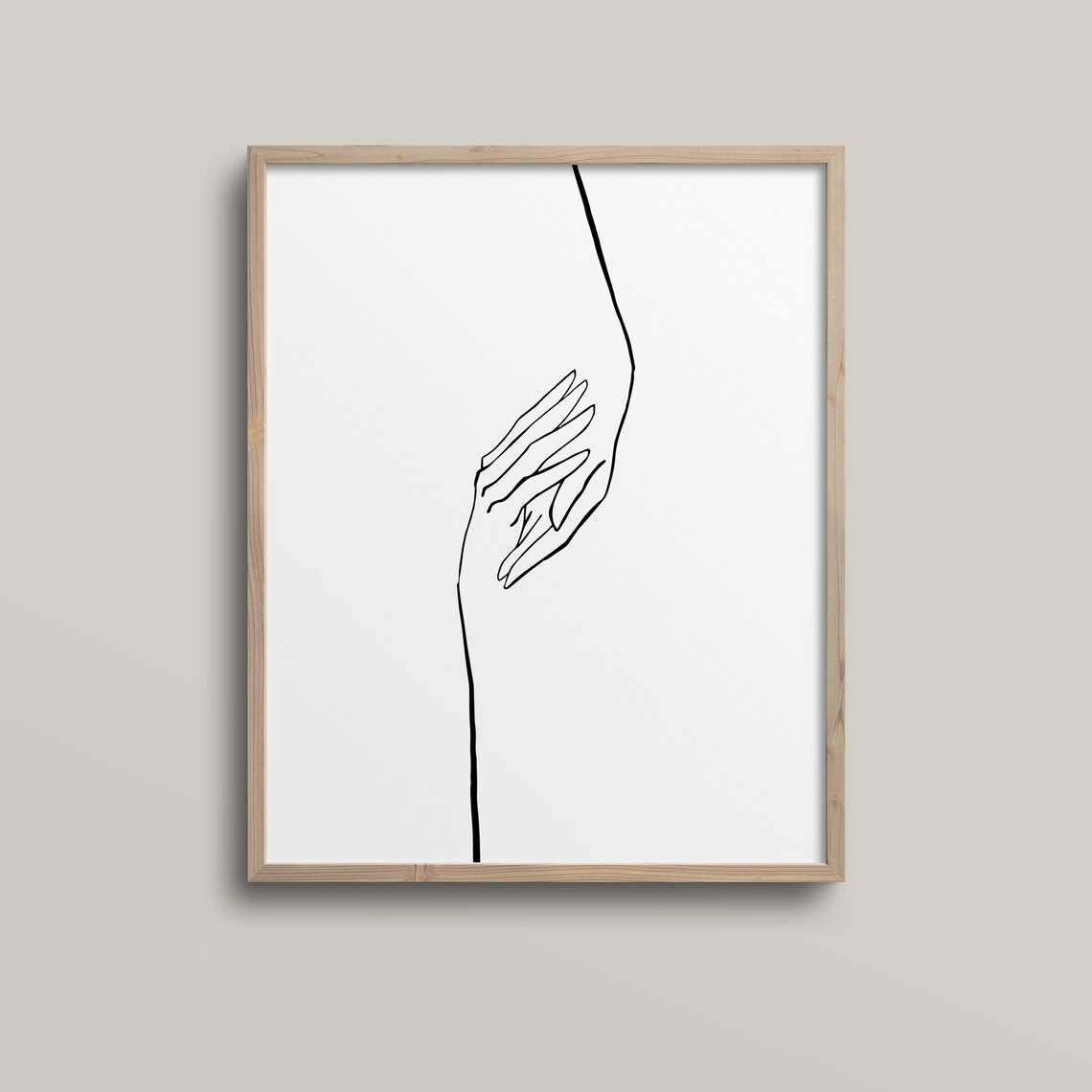 Minimal Hands Line Art Abstract Minimalist Illustration | Etsy