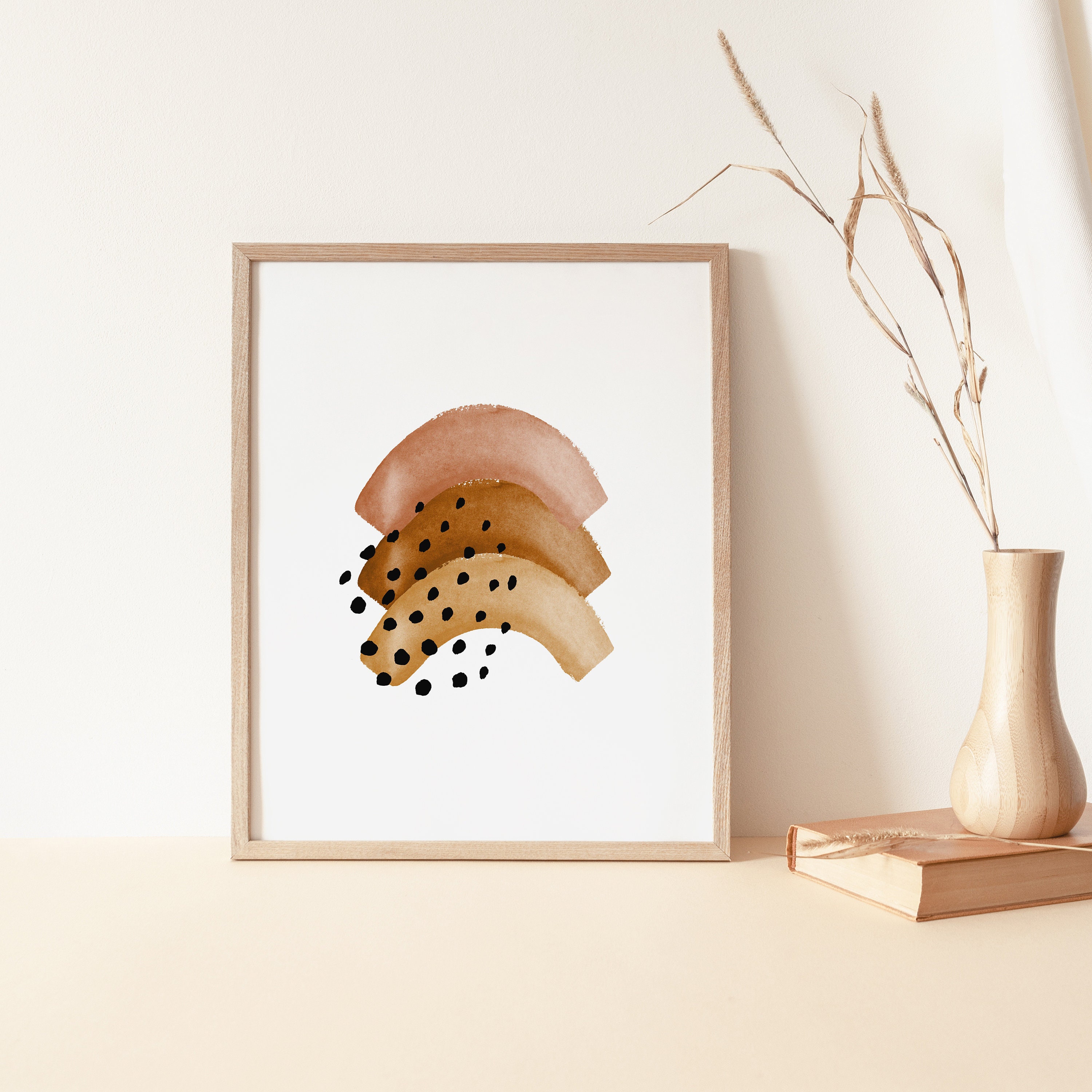 Abstract Shape Art Print Organic Shapes Poster Neutral Wall - Etsy