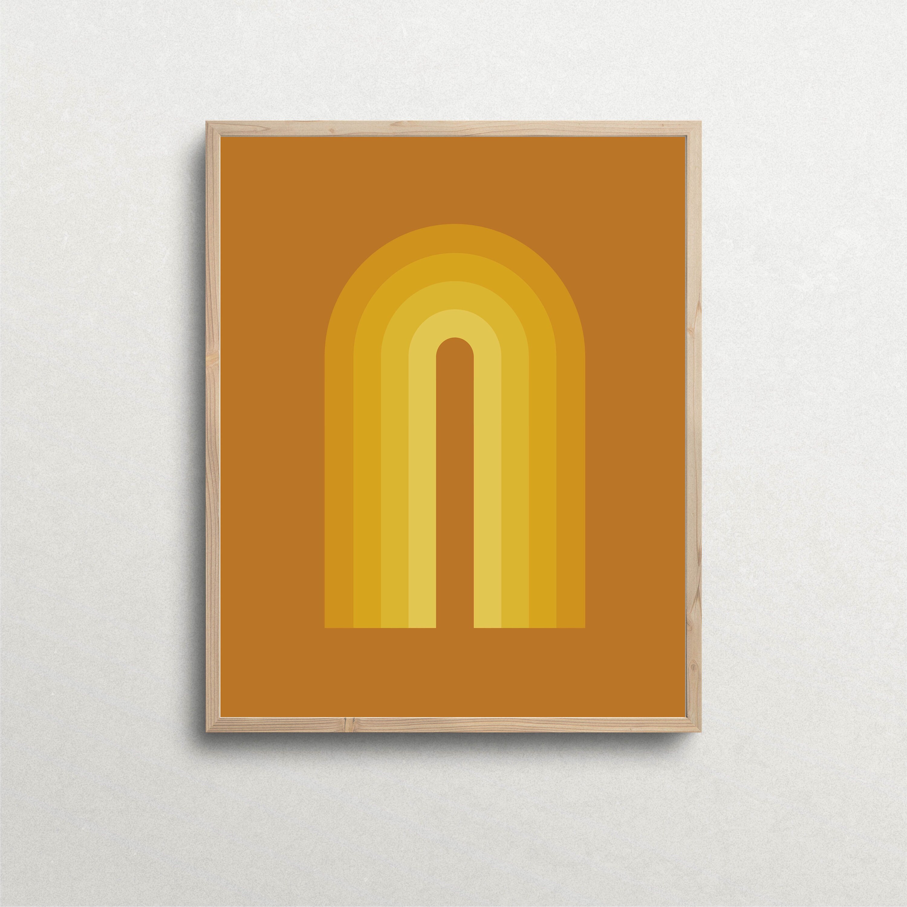 70s Rainbow Art Print Digital Download Abstract Rainbow | Etsy