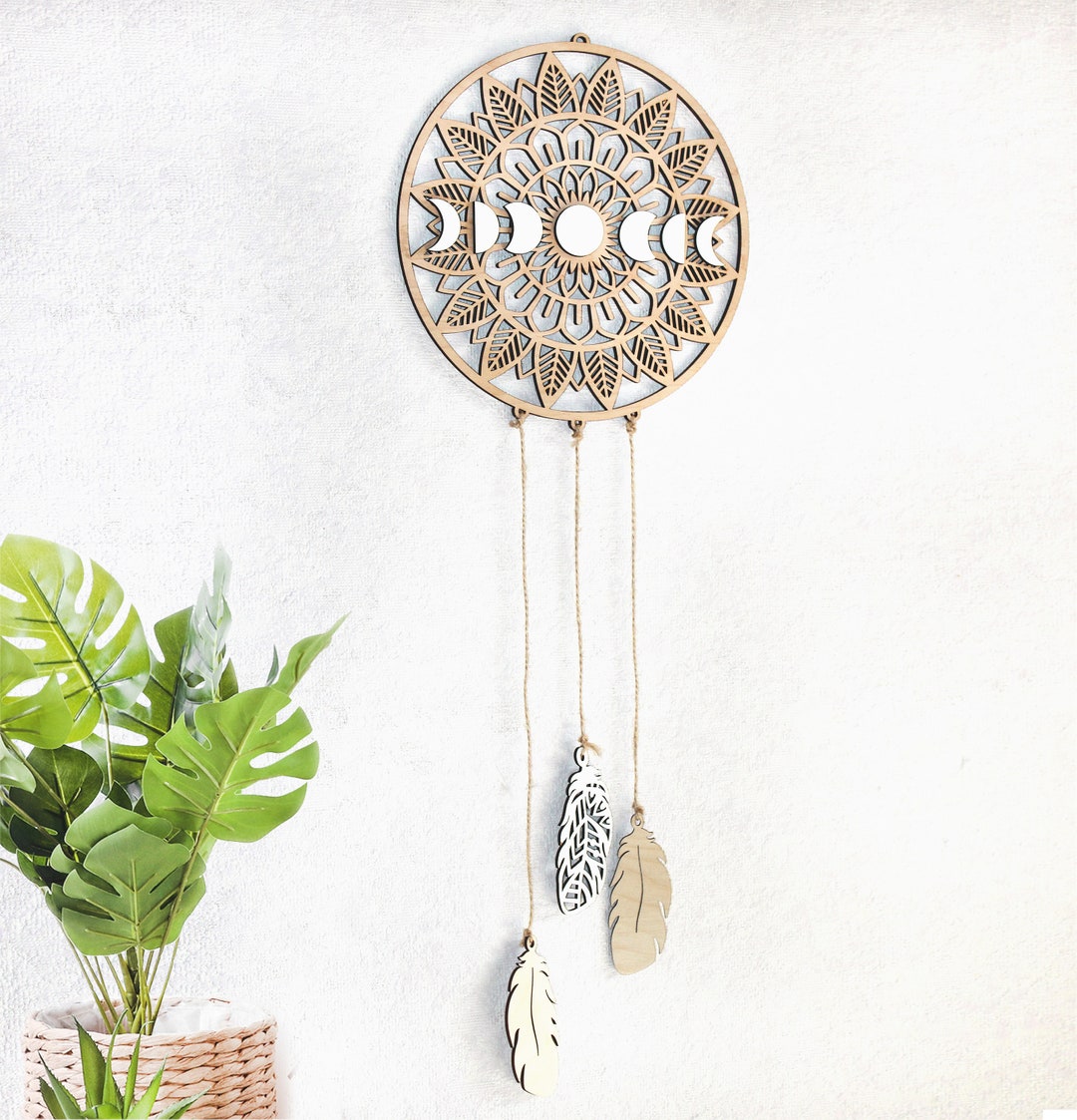 Moon Phase Mandala Svg, Carved Dream Catcher Svg, Lunar Chronicles Svg ...