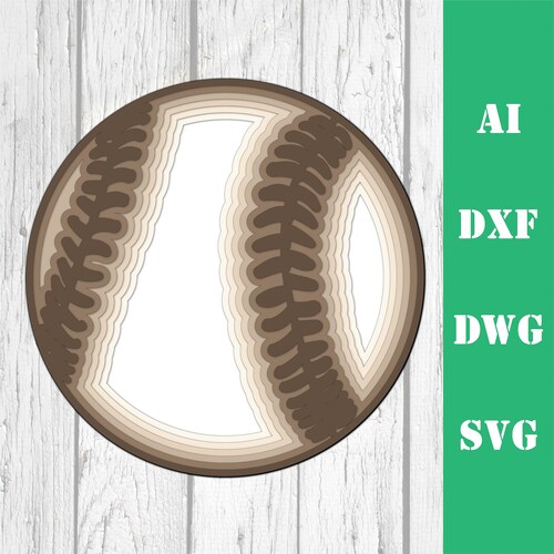 Baseball Player Multi Layer Mandala Sport Model Laser Cut - Etsy