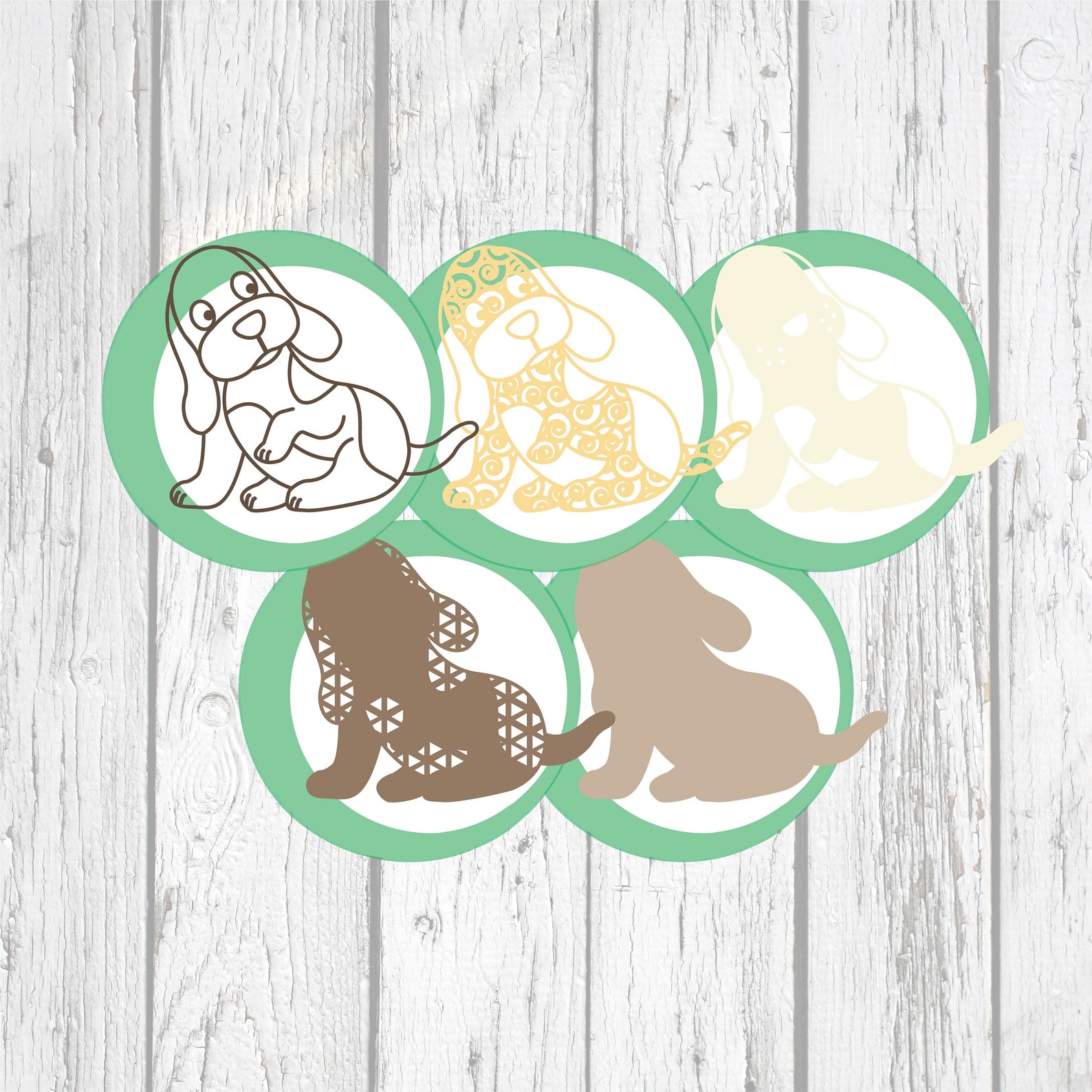 Dog Puppy Layered Cute Baby Dog Multi Layer Mandala Model Laser Cut ...