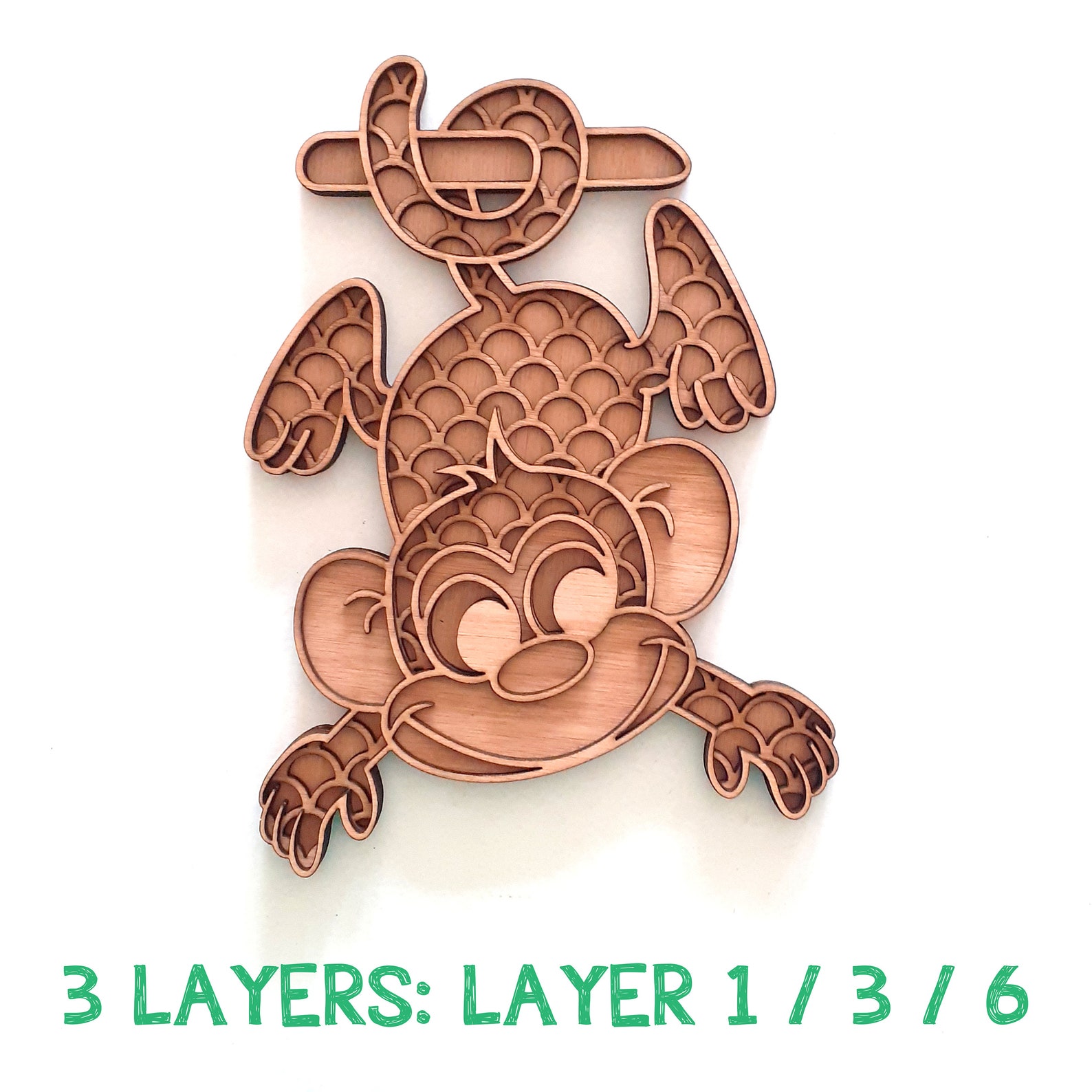 Monkey Layered 3D Model Multi Layer Mandala Laser Cut File Commercial ...