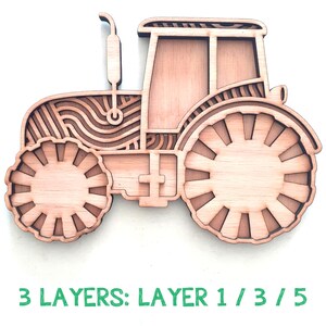3d Multi Layer Mandala Tractor Farmhouse Farm Layered Tractor Laser Cut ...