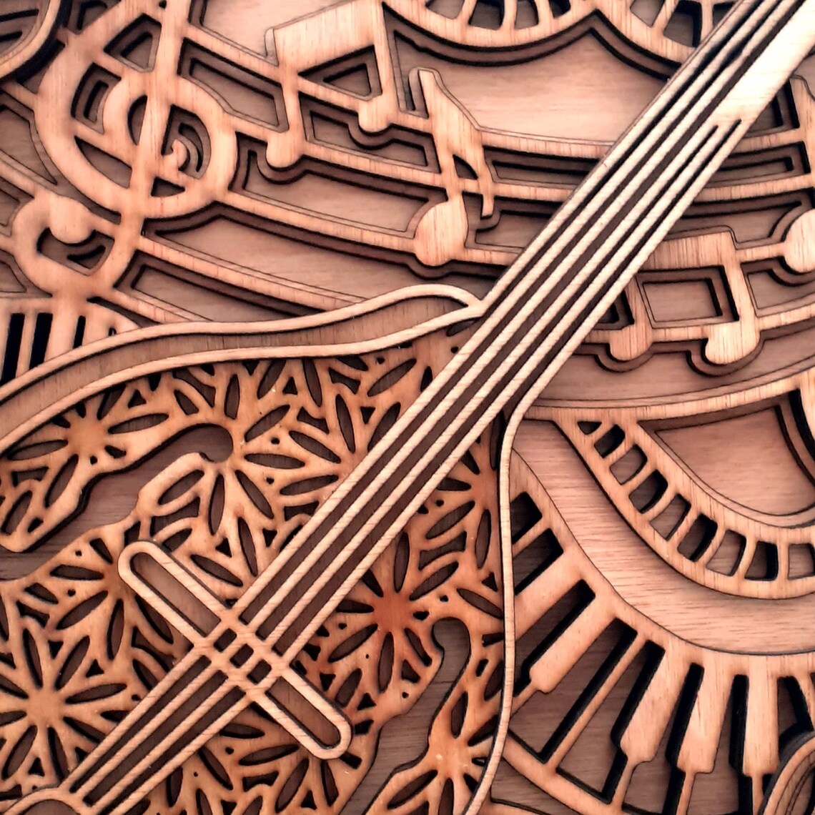 Mandolin Music Instrument Layered Laser Cut File Multi Layer Mandala ...