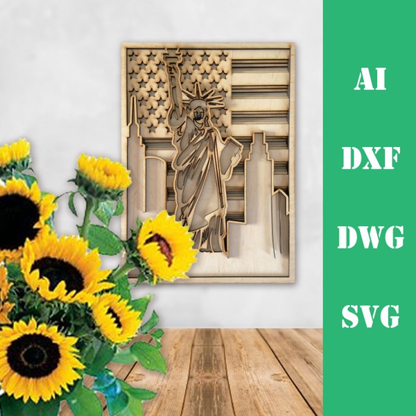 Statue of Liberty Laser Cut File - Etsy