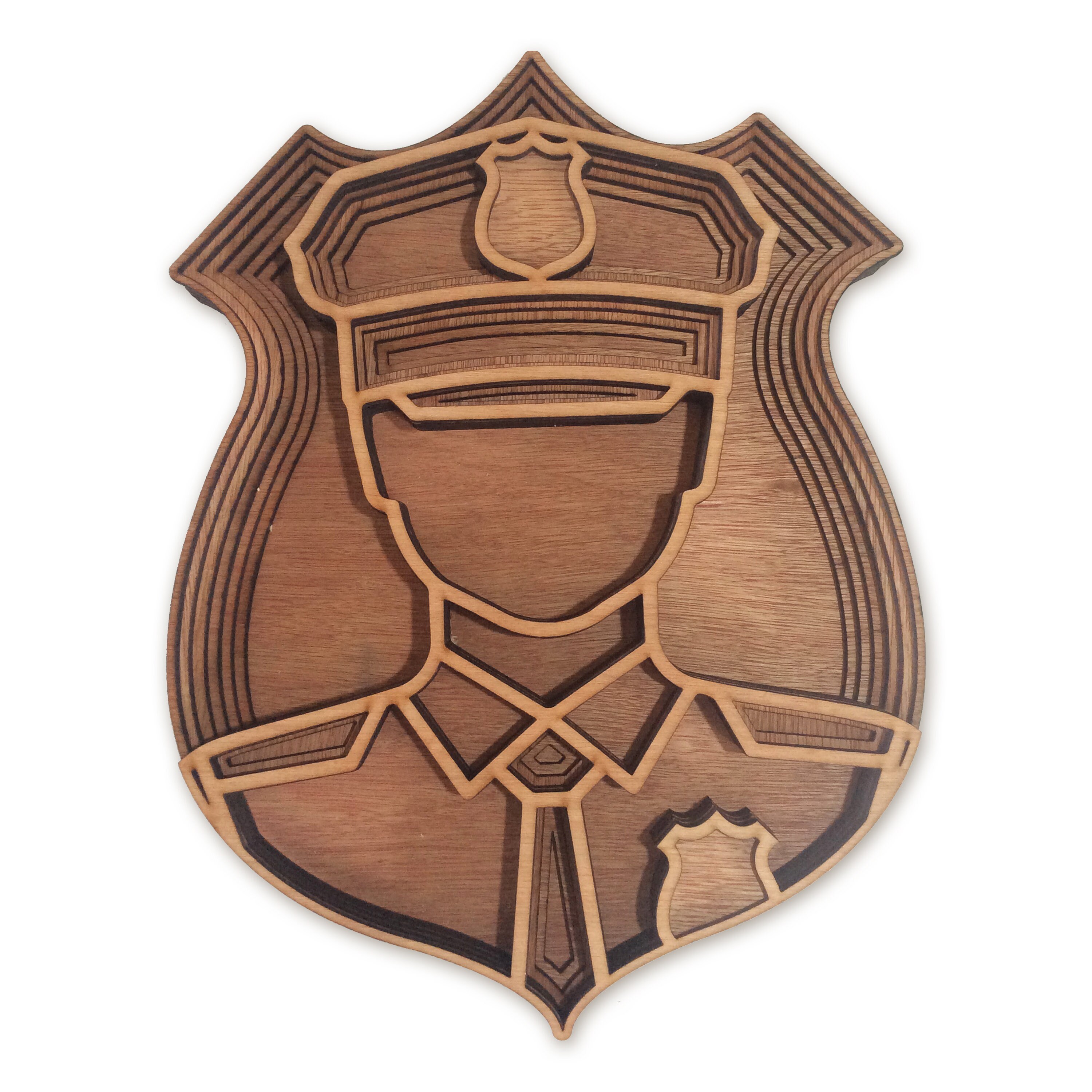 Police officer multi layer mandala model laser cut file | Etsy