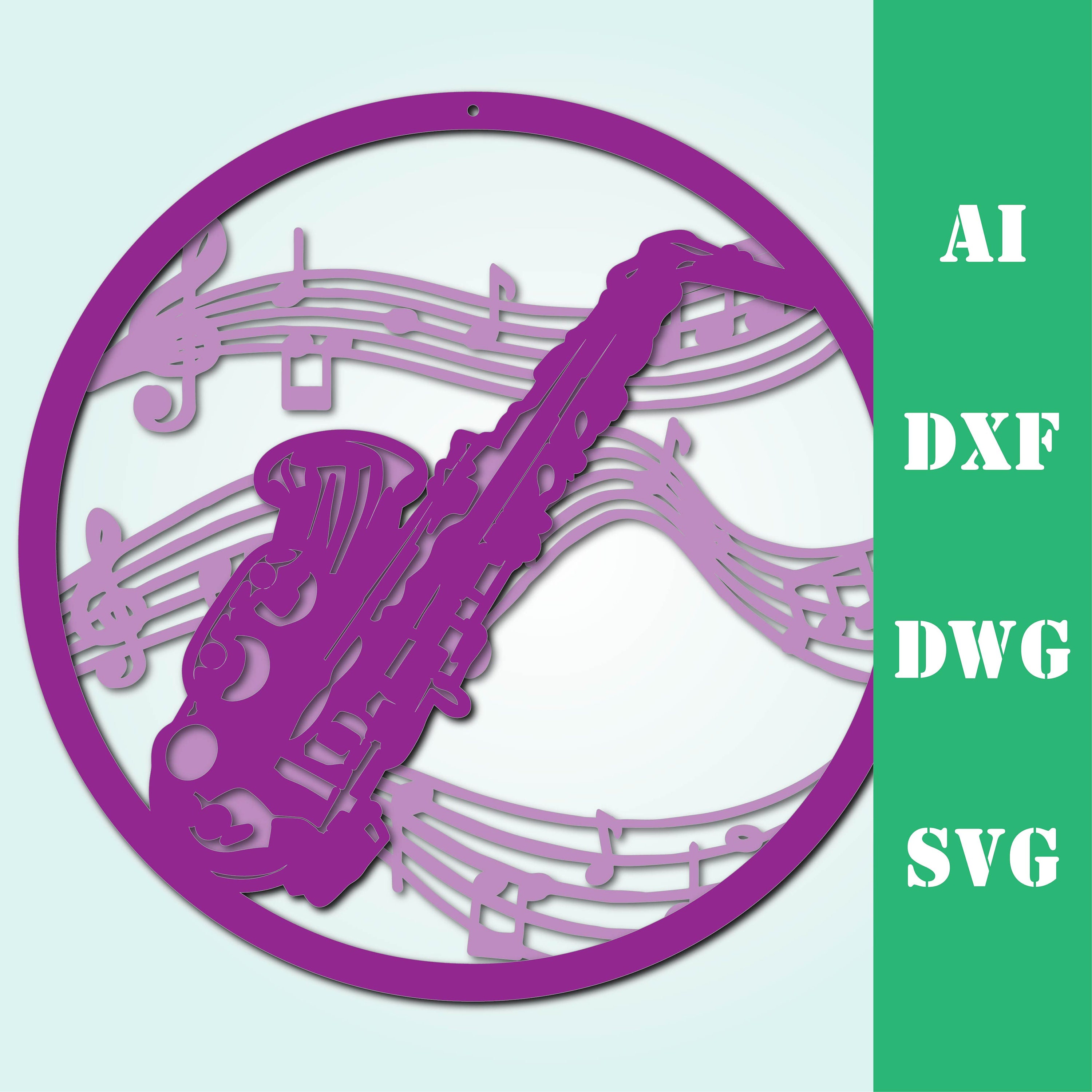 Bundle of 4 Music Instruments Wall Art Layers Model Laser Cut - Etsy