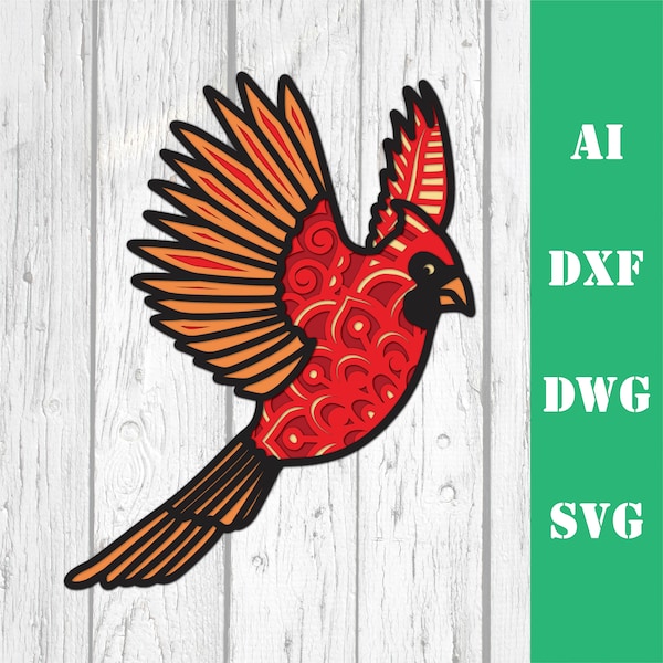 Mandala Cardinal Svg - Etsy