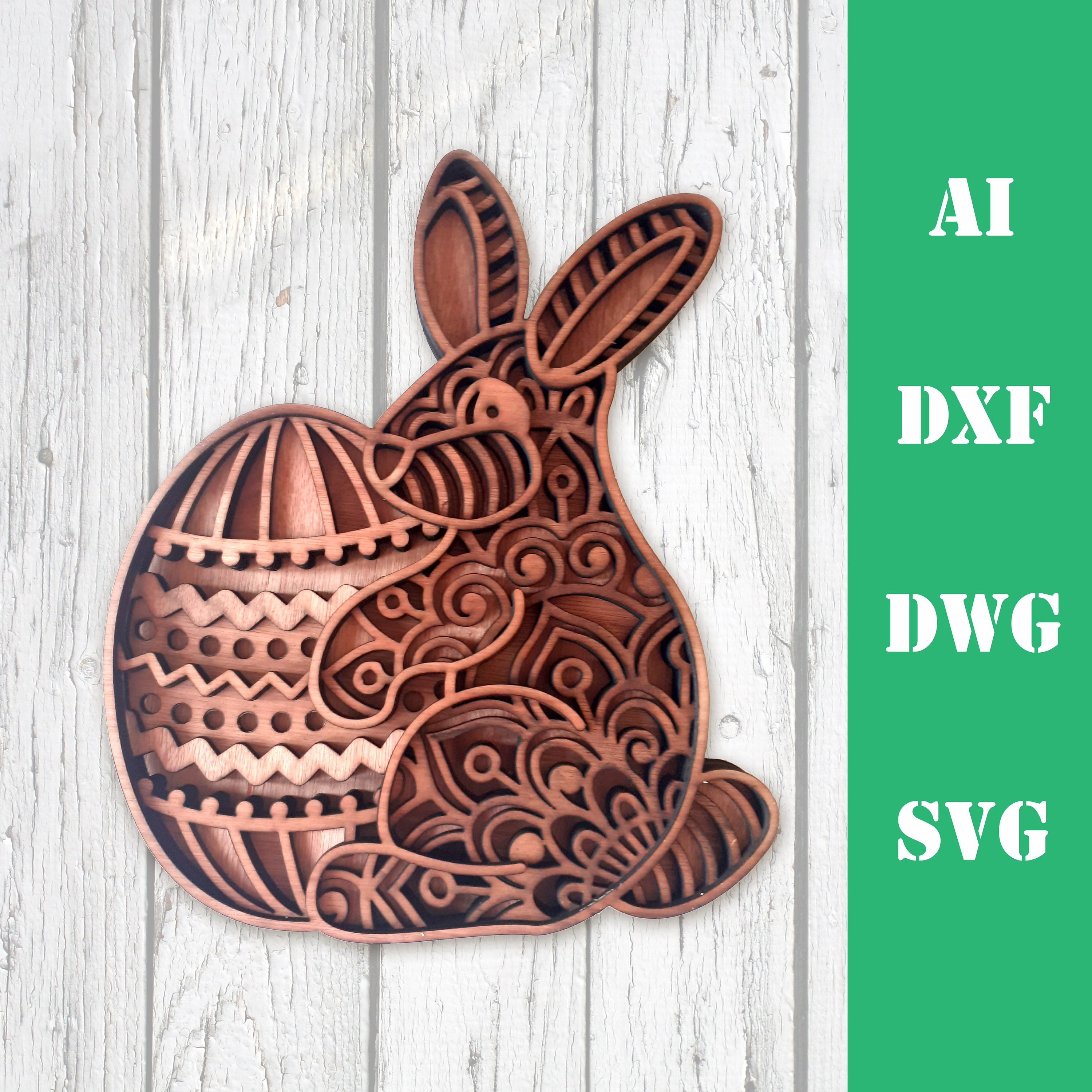 Embellishments 3D Layered SVG Easter Egg Easter Decor Cutting File ...