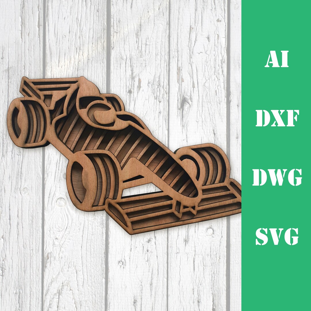 Layered 3d Race Car Multi Layer Mandala Model Laser Cut Files ...