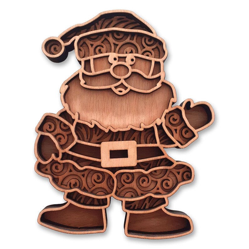 Layered Santa Christmas Multi Layer Mandala Laser Cut File | Etsy