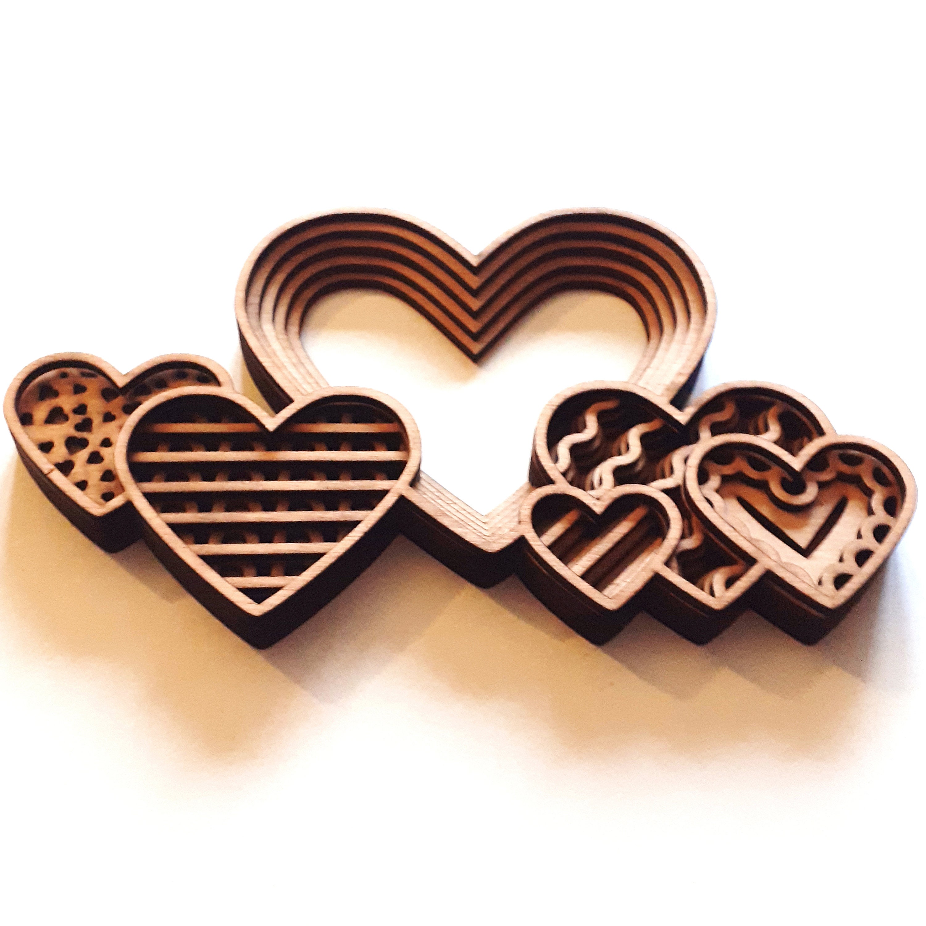 Layered Hearts Valentine Love 3D Hearts Multi Layer Mandala - Etsy