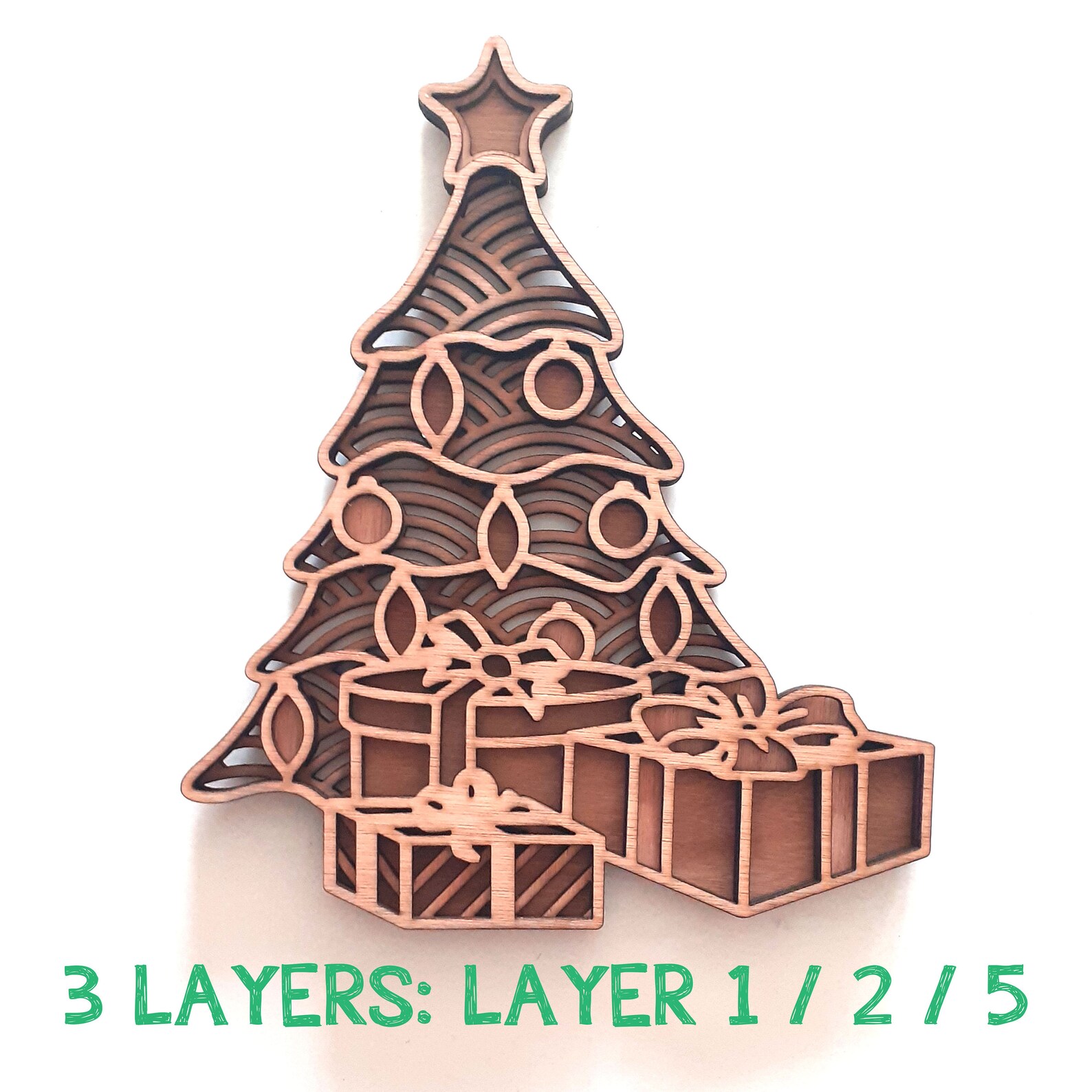 Christmas Tree Layered Multi Layer Mandala Laser Cut File, Commercial ...