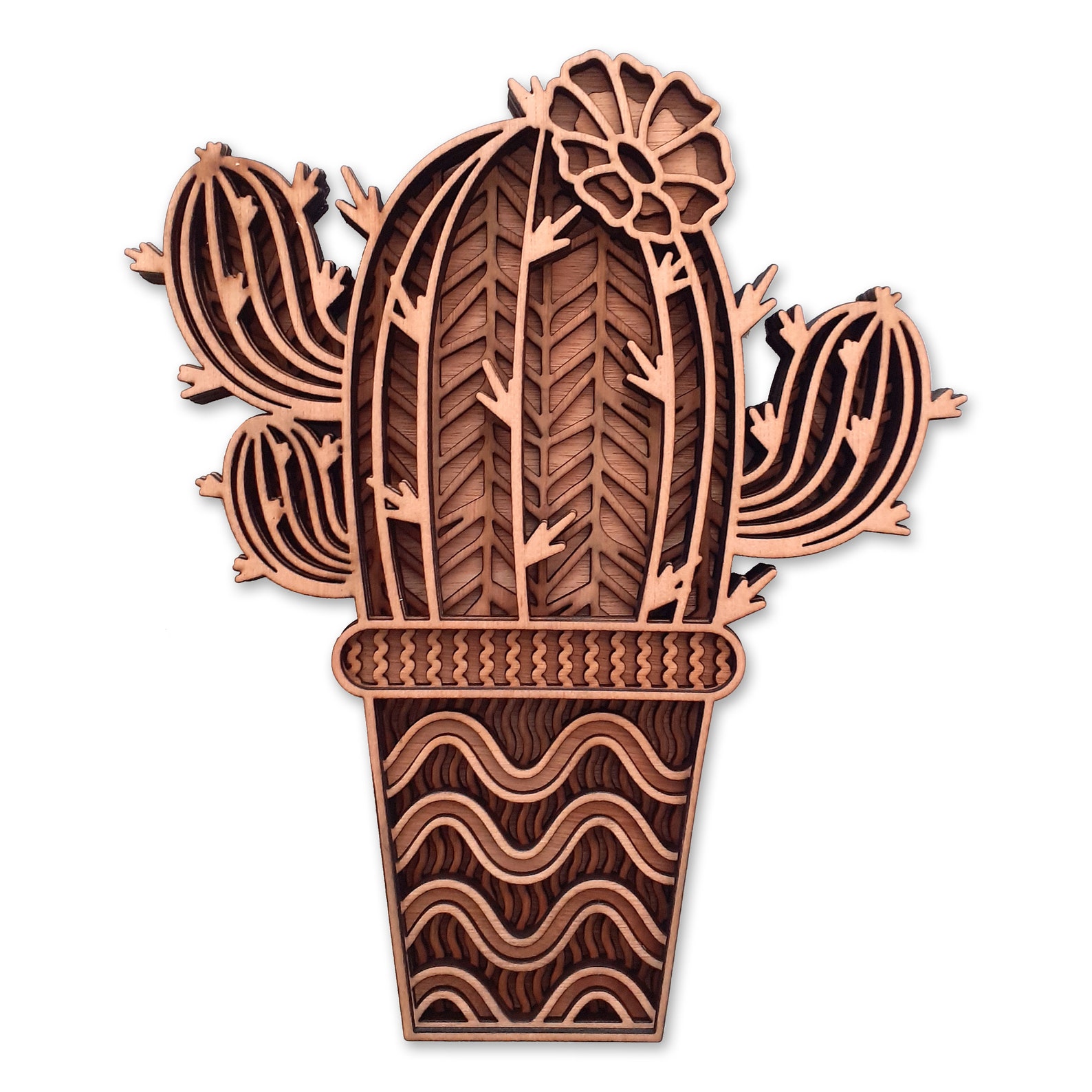 Cactus Multi Layer Mandala Model Laser Cut File, Commercial Use, Wall ...