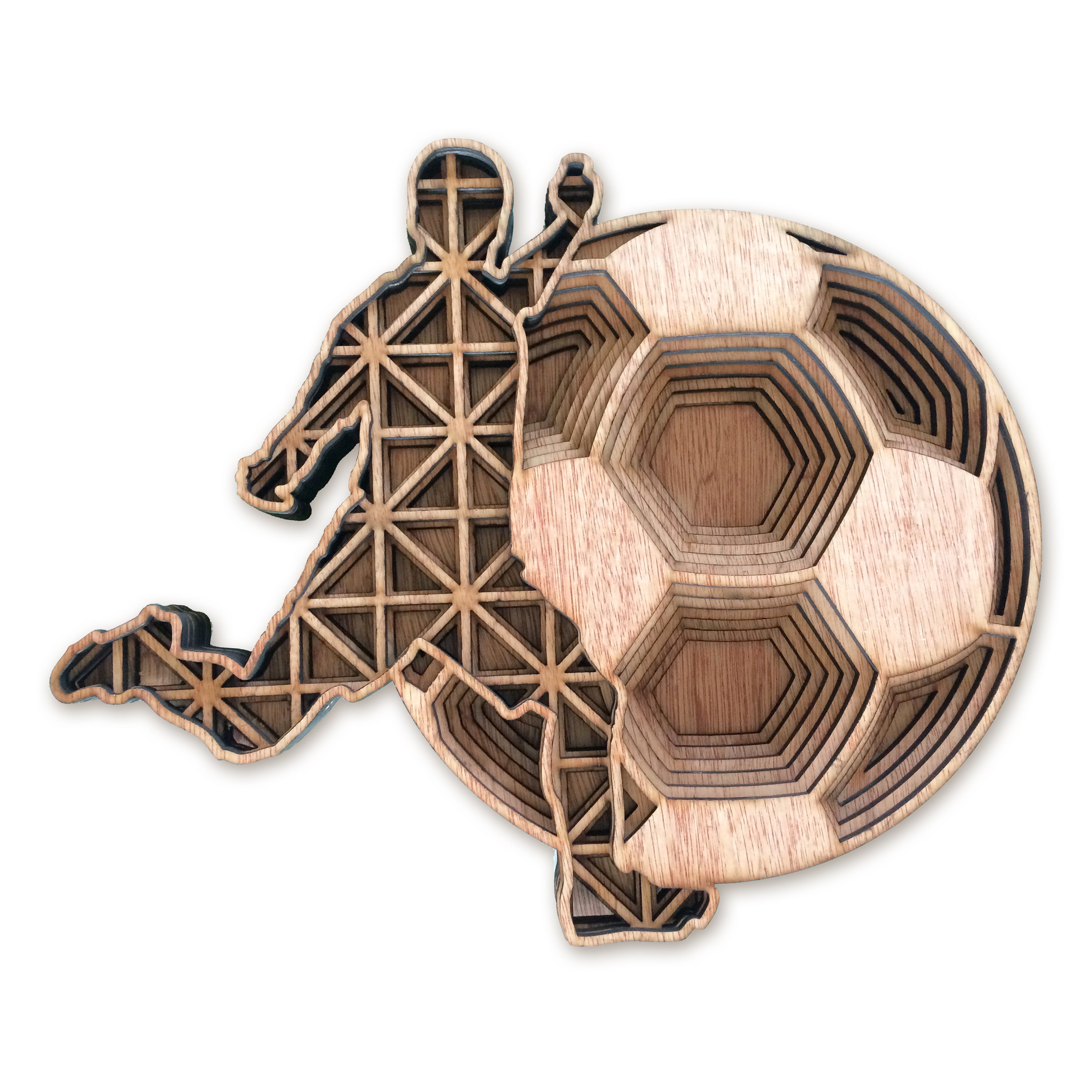 Soccer Player Multi Layer Mandala Sport Model Laser Cut File ...