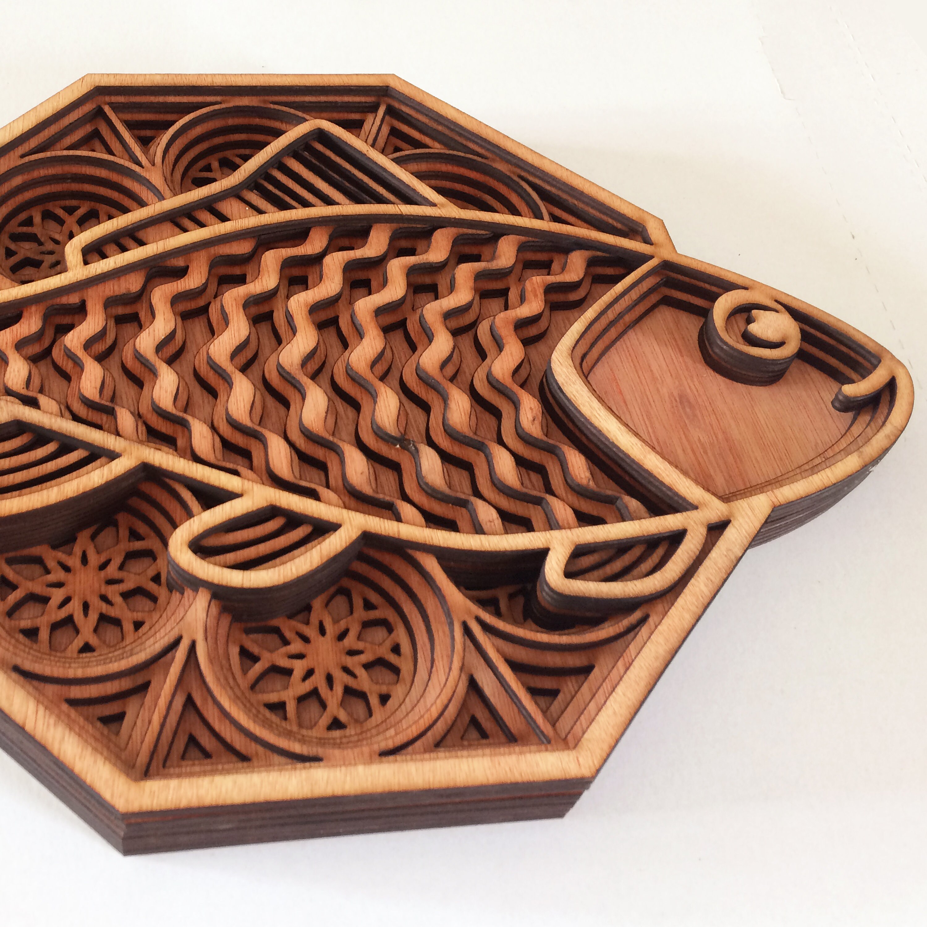 Fish Multi Layer Mandala Model Laser Cut File, Commercial Use, Wall Art ...