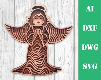 Layered Santa 3D Christmas Multi Layer Mandala Laser Cut File - Etsy