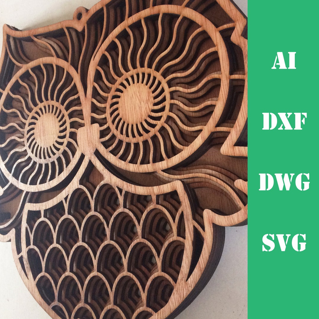 Owl Multi Layer Mandala Model Laser Cut File, Commercial Use, Wall Art ...
