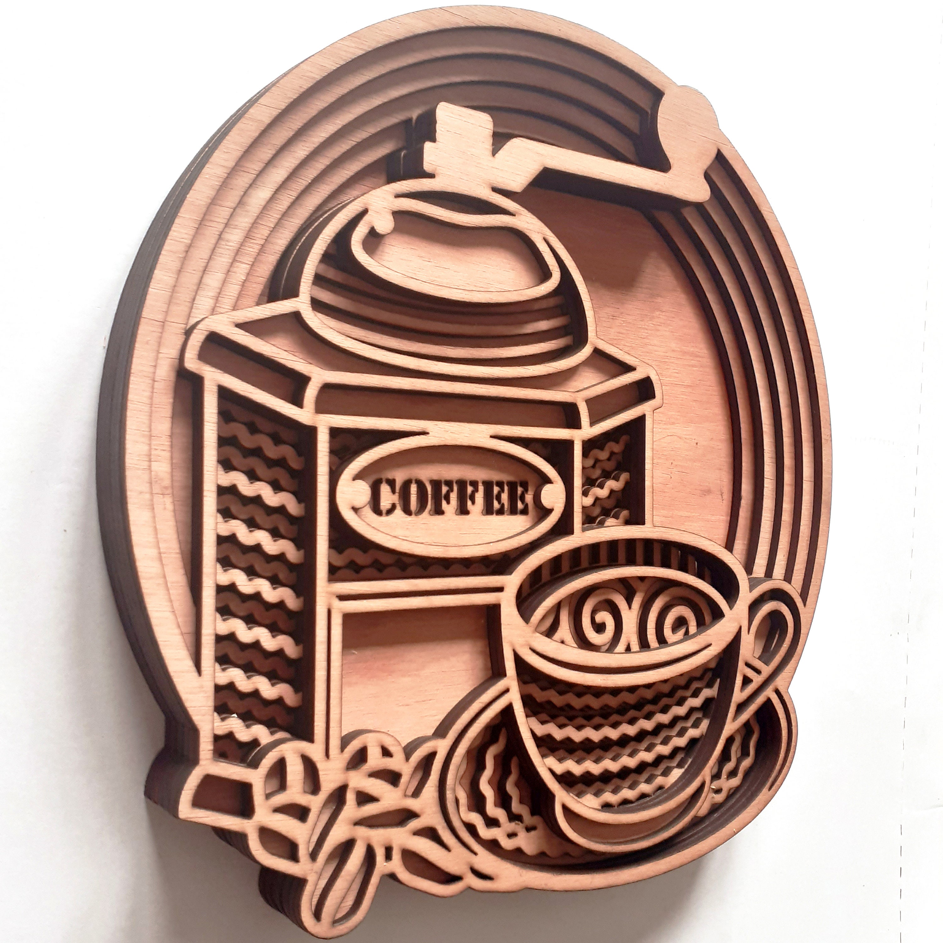 Coffee Cup Coffee Grinder Mandala DXF Laser Cut Layered Coffee - Etsy