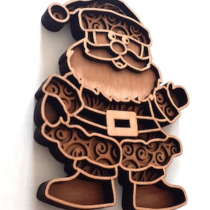 Layered Santa Christmas Multi Layer Mandala Laser Cut File, Commercial ...