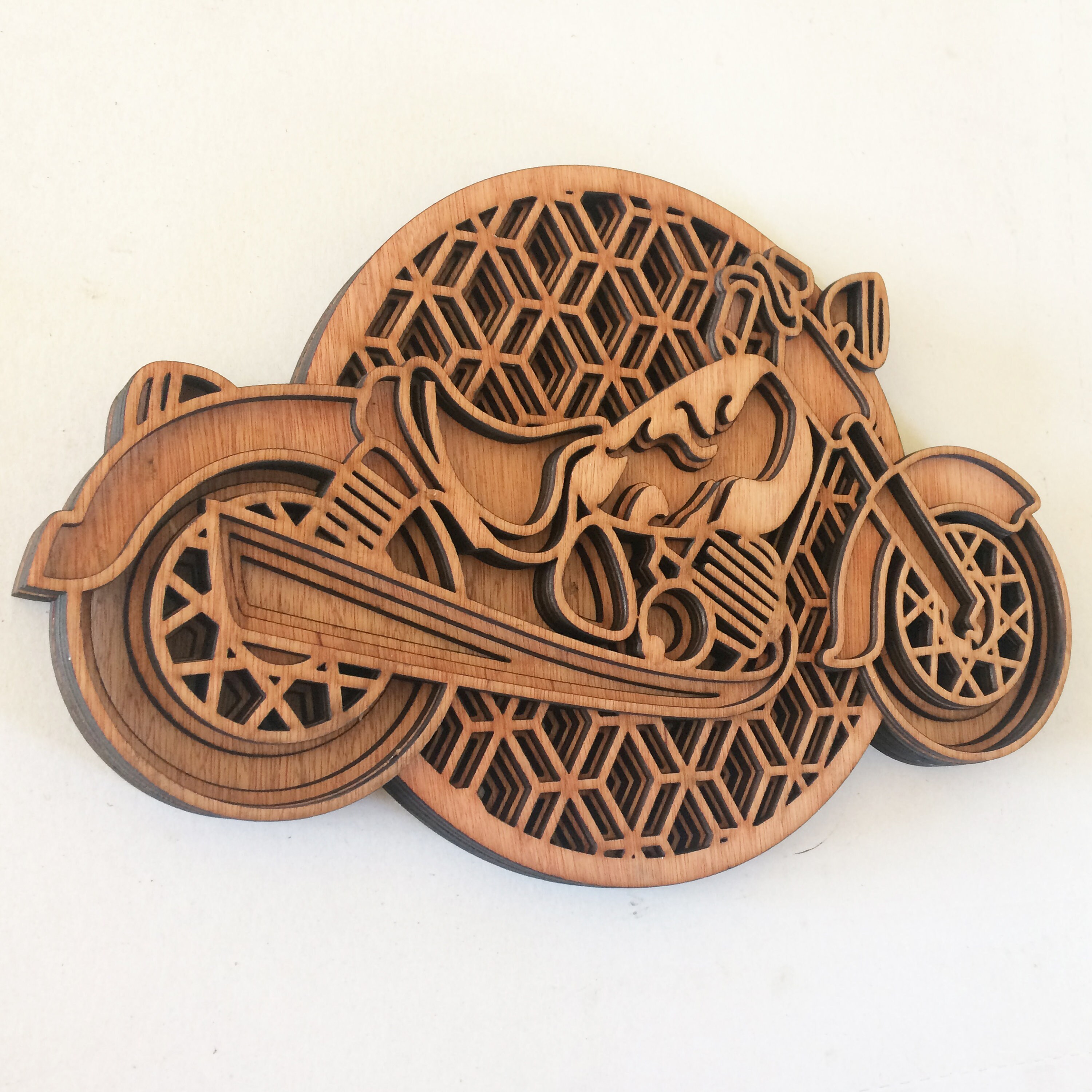 3d Multi Layer Mandala Motorbike Motor Bike Model Laser Cut File ...
