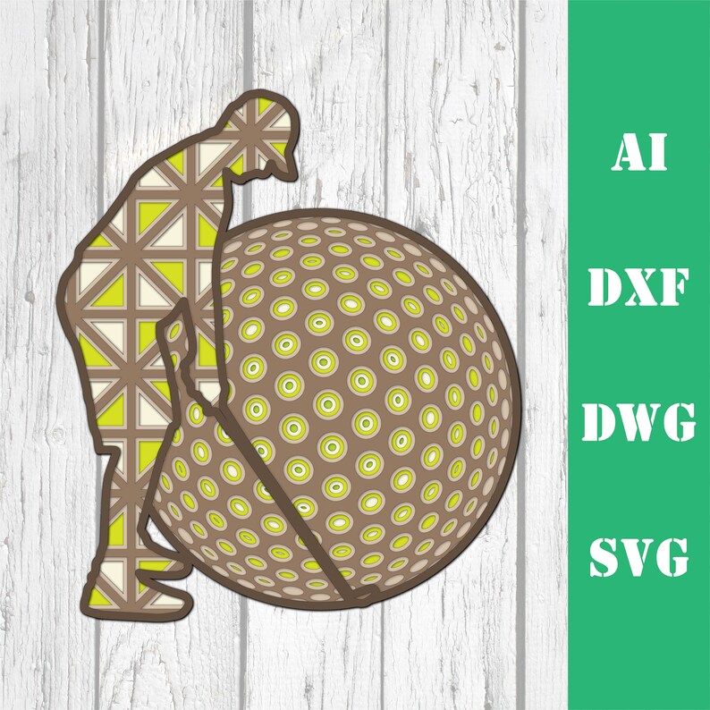 Multi Layer Golf Mandala Cricut & Laser Cut File (svg Dxf Dwg Ai) - Etsy