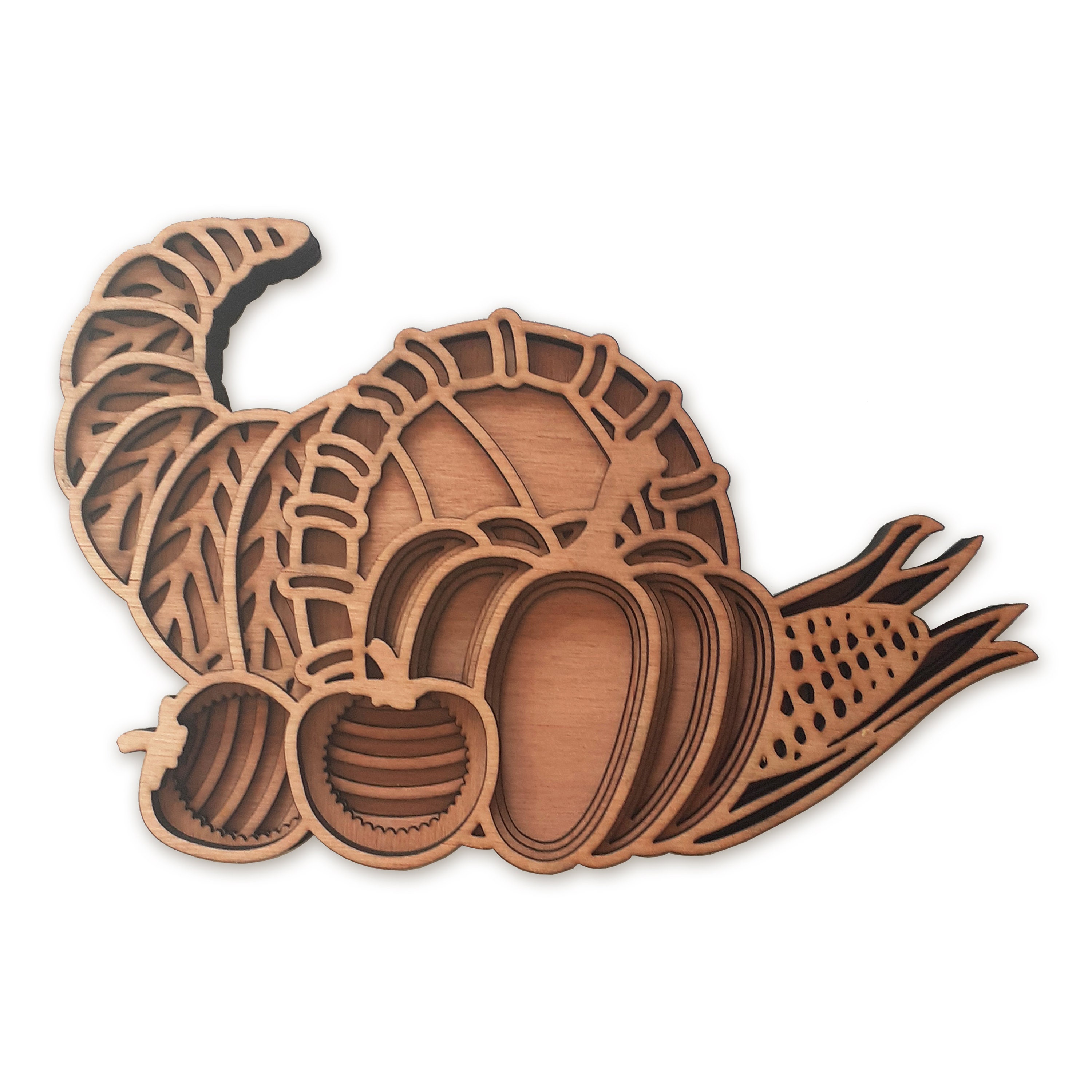 Thanksgiving cornucopia basket svg multi layer mandala layered | Etsy